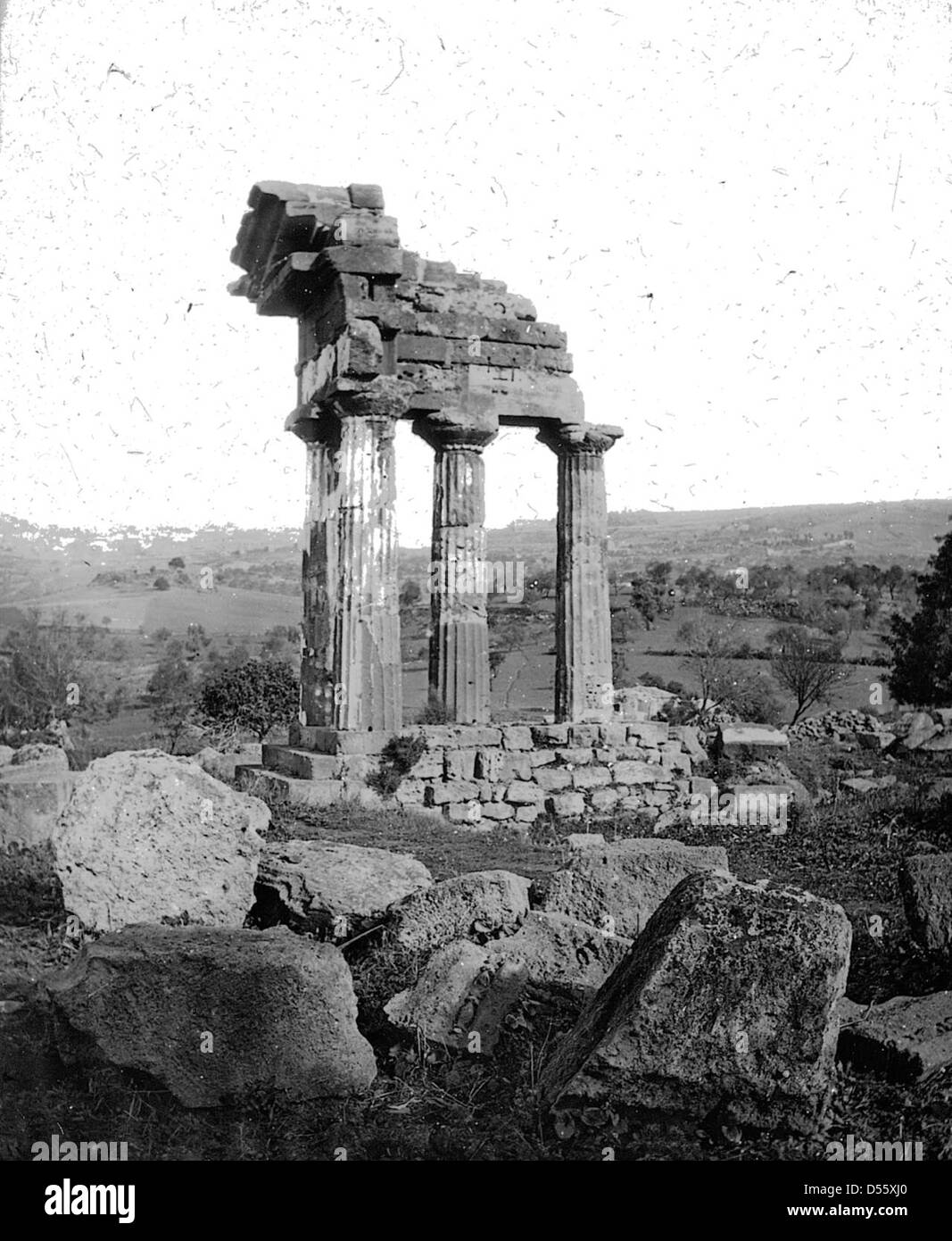 The Temple of Castor and Pollux, located in the ancient city of ...