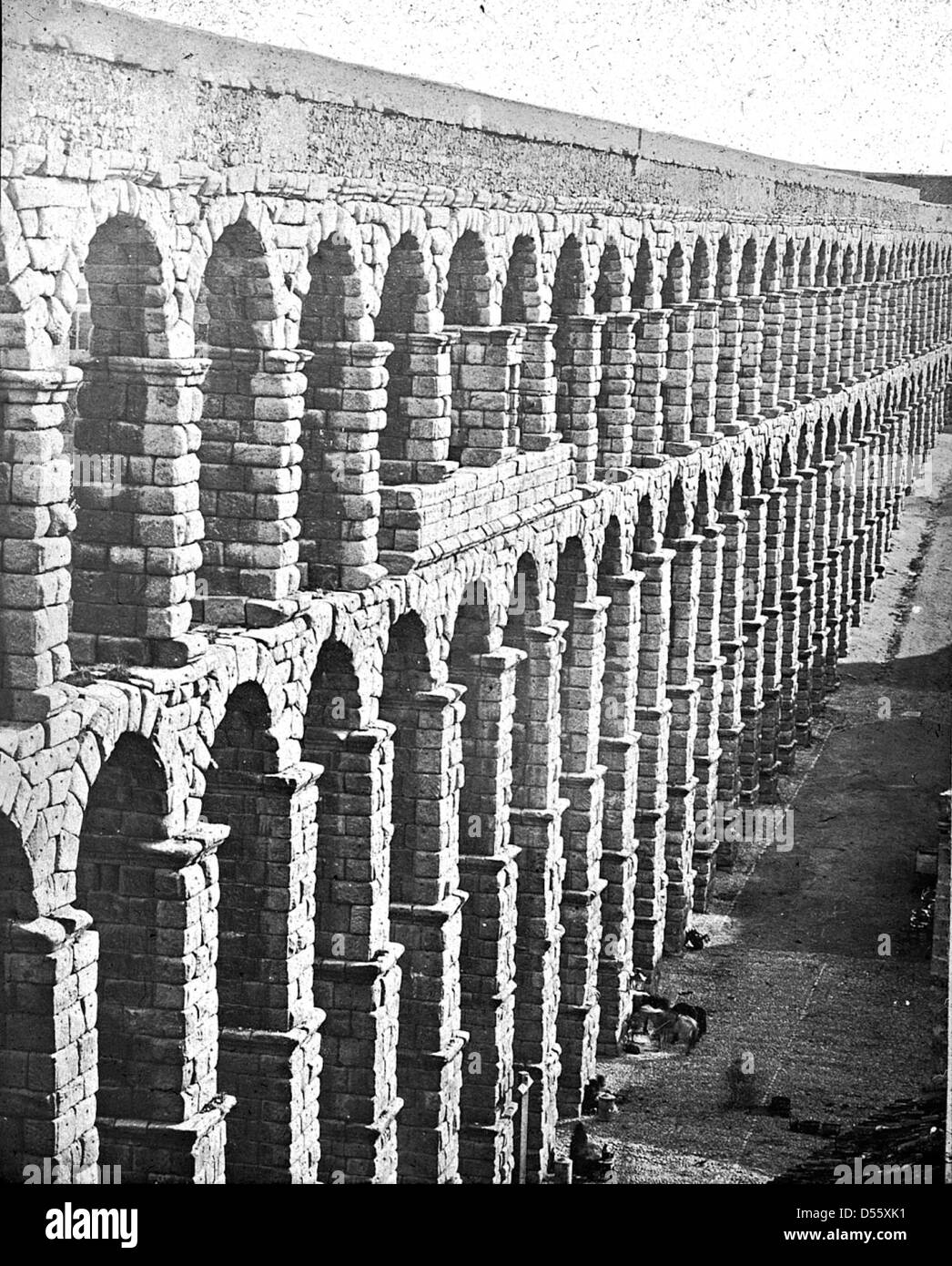 The Roman aqueduct in Segovia, Spain, is an ancient engineering marvel ...