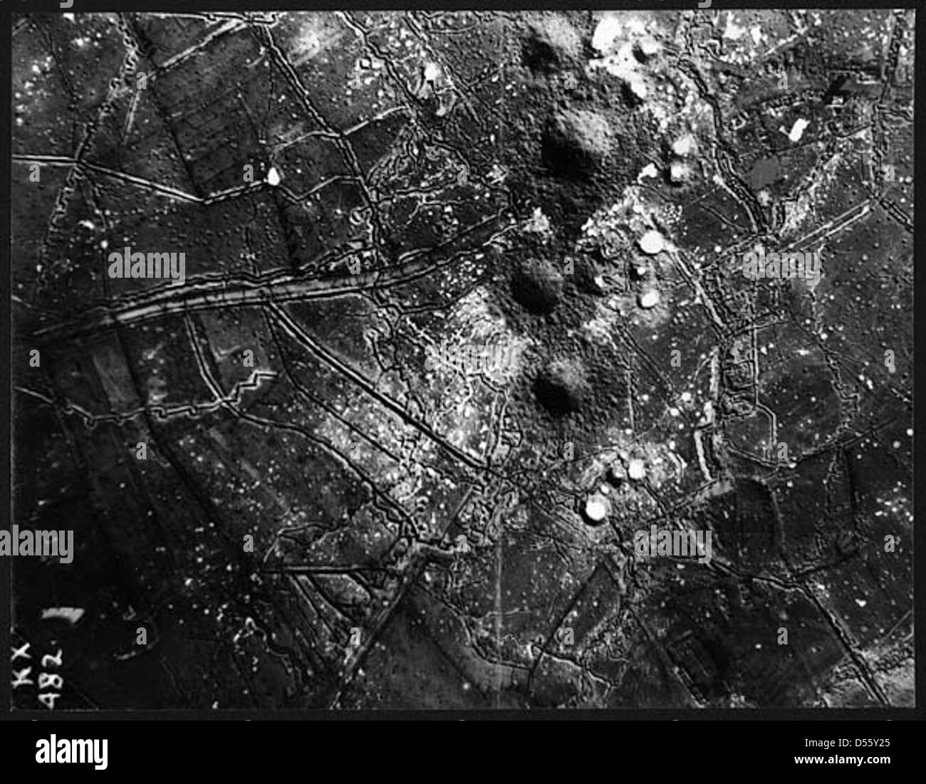 The mine craters at St. Eloi, created by explosive charges during World ...