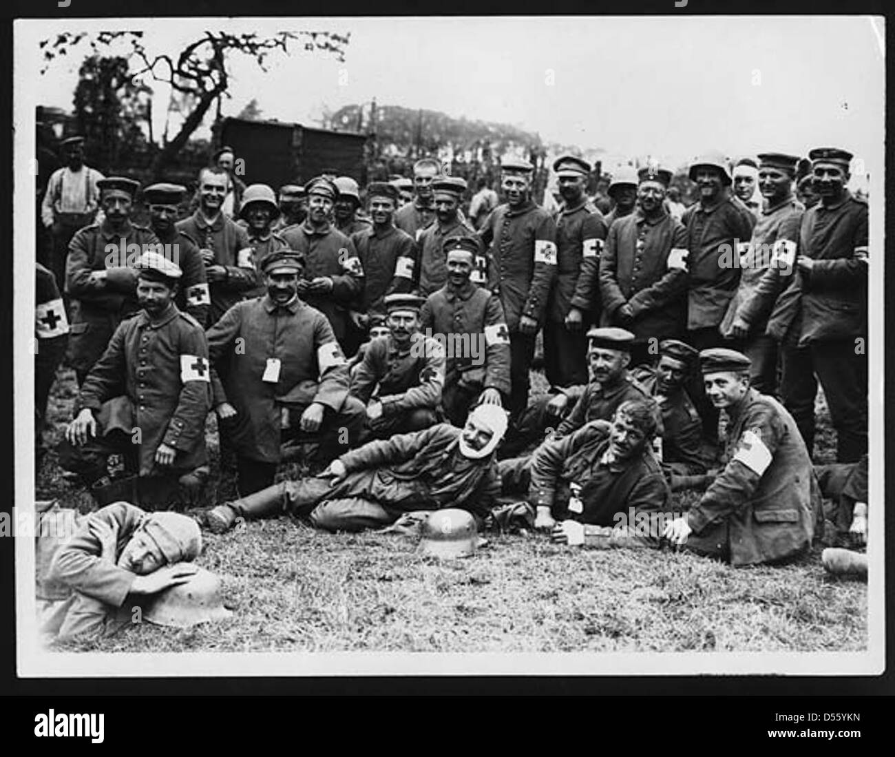 Group of German Red Cross men taken in the new push Stock Photo - Alamy