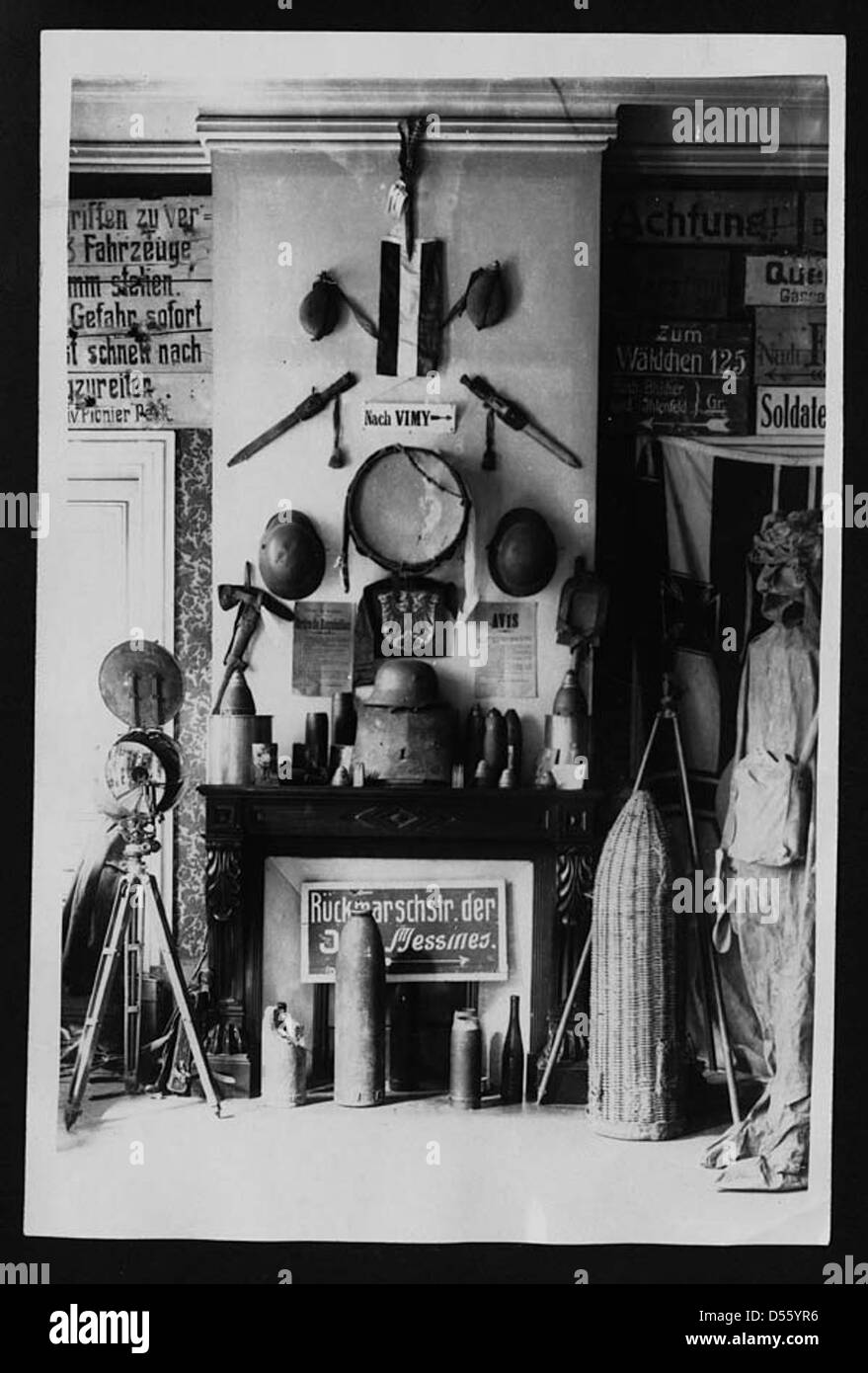 A scene depicting the aftermath of World War I, showing the destruction ...