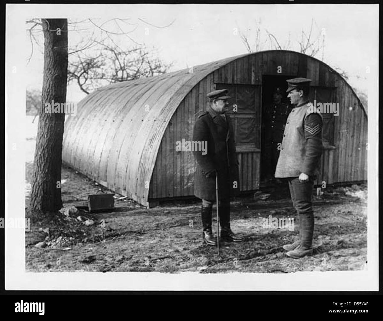 A Nissen hut in France served as temporary accommodation for soldiers ...