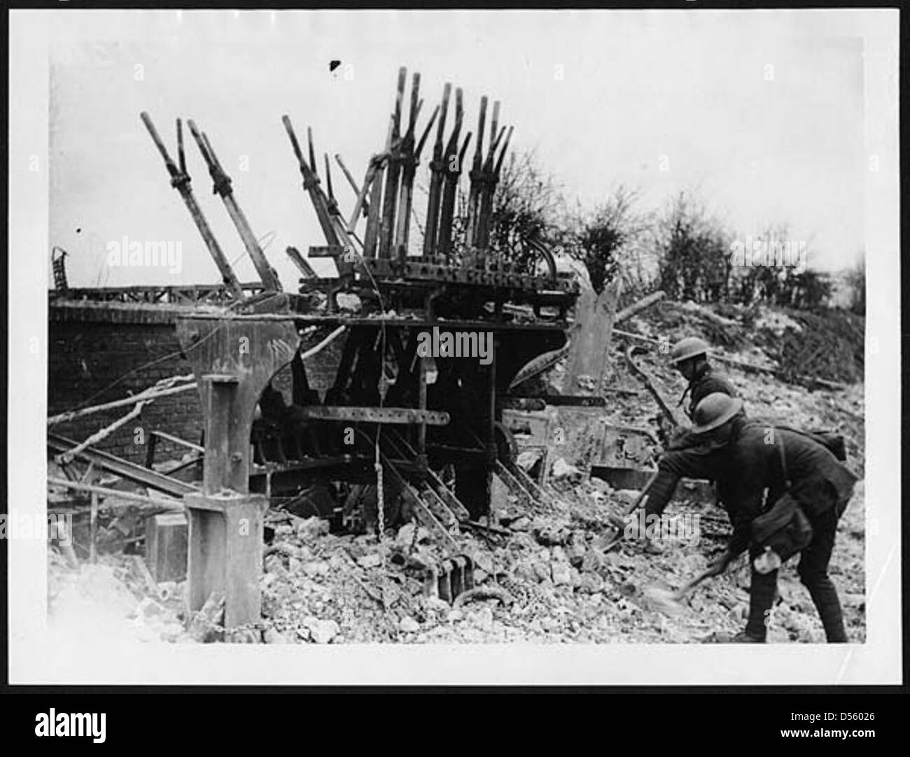 The devastating impact of shell fire on the battlefield during World ...