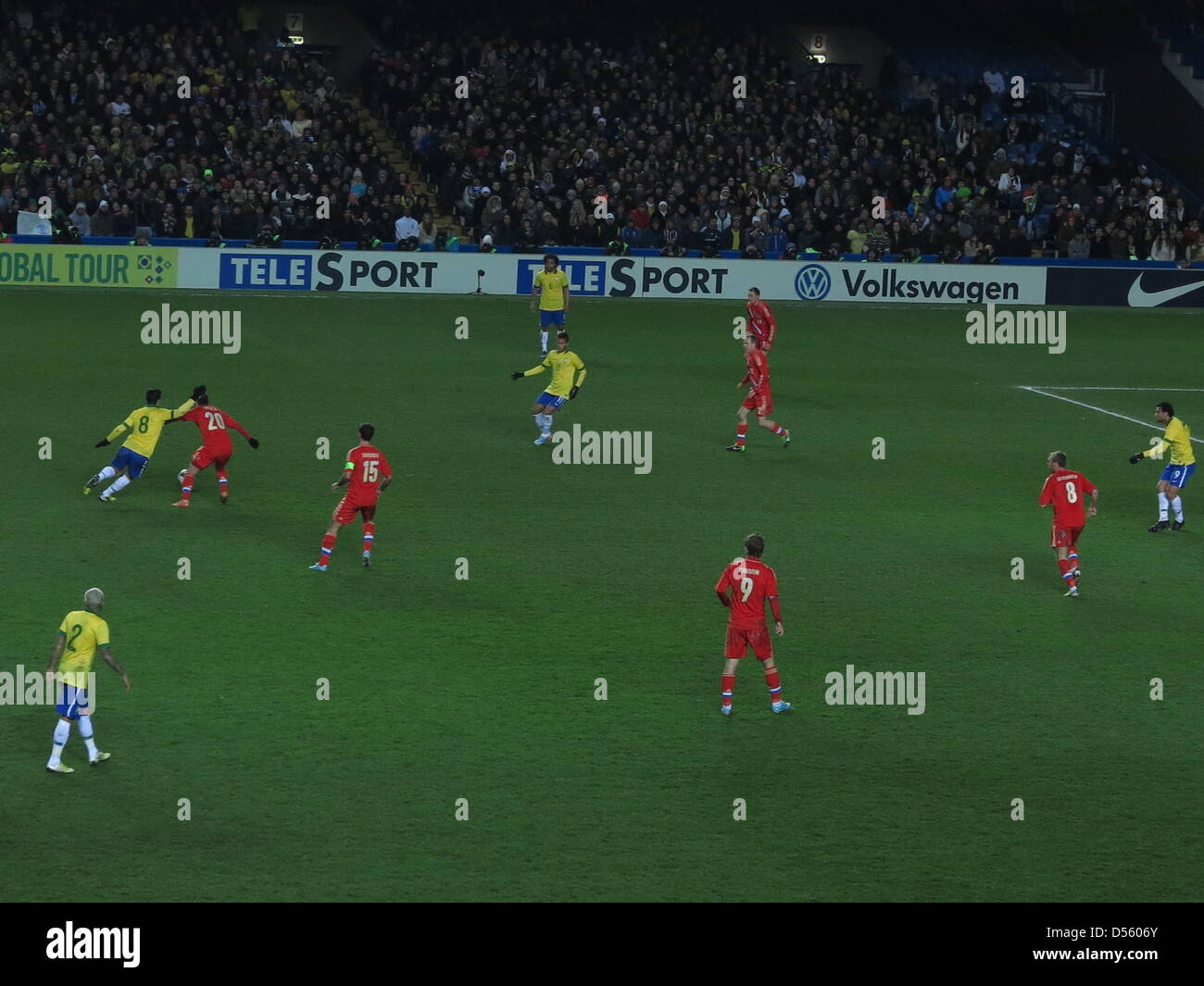 Soccer International Friendly Brazil Russia High Resolution Stock ...