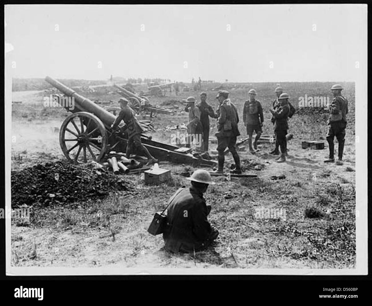 German 4.2 cm guns captured during World War I. These artillery pieces ...