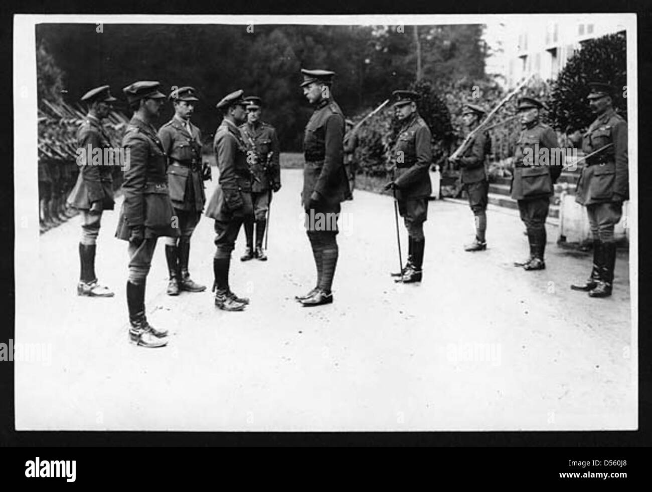 The King of Belgium is seen speaking with the officer of the Guard of ...