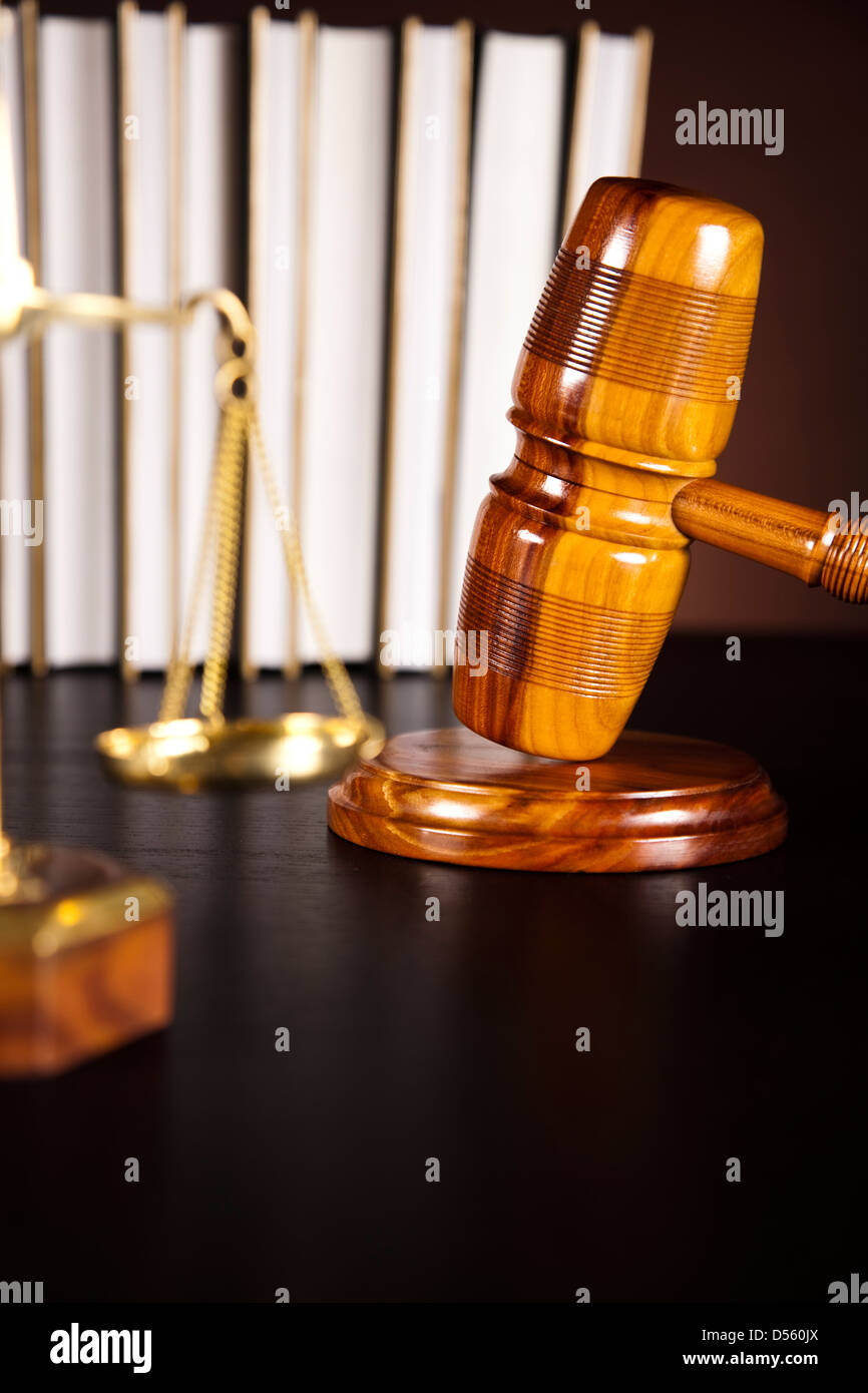 Justice Scale, Gavel Stock Photo - Alamy