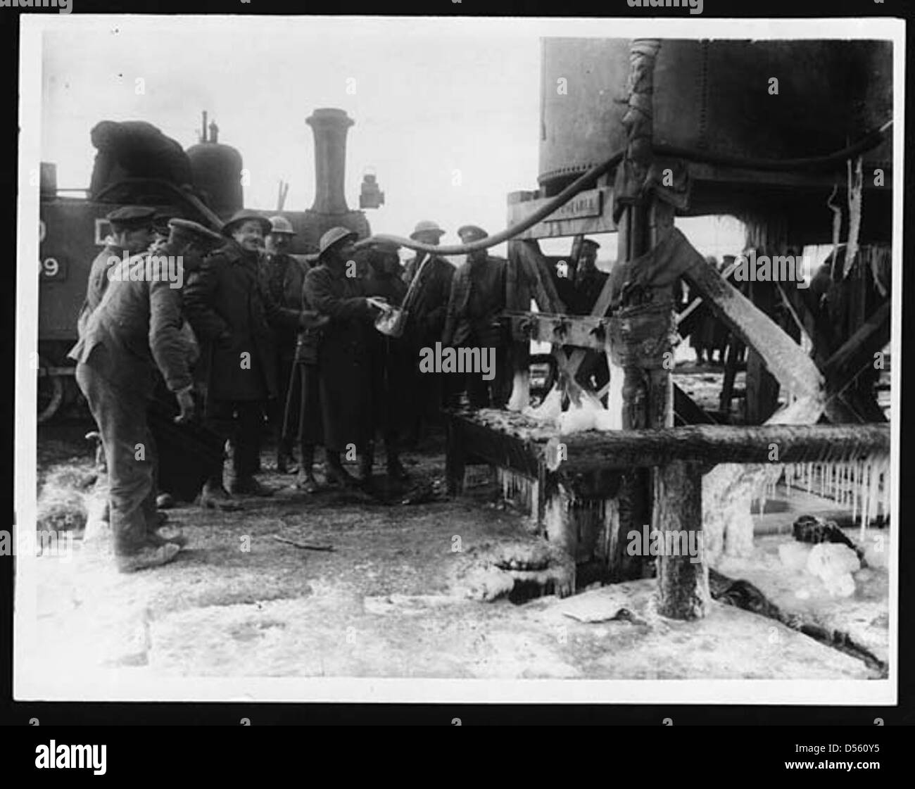 Taking in water on the way up to the trenches Stock Photo - Alamy