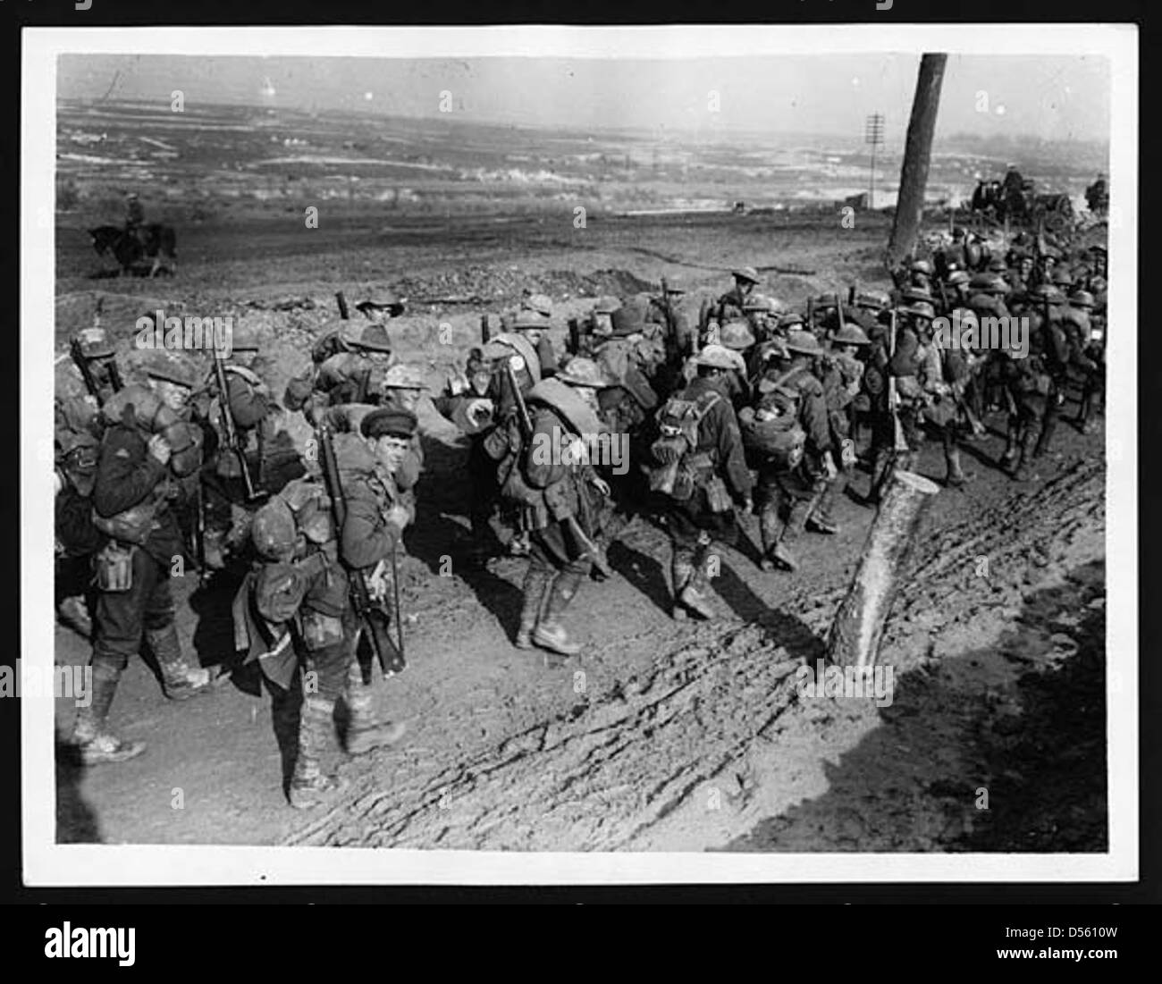 Australian soldiers are seen heading towards the trenches on the ...