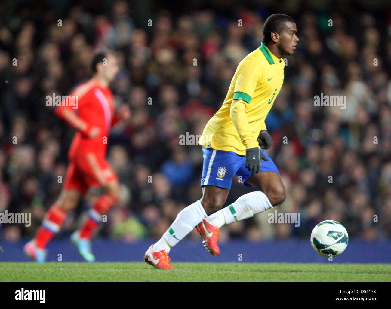 Soccer international friendly brazil russia hi-res stock photography ...