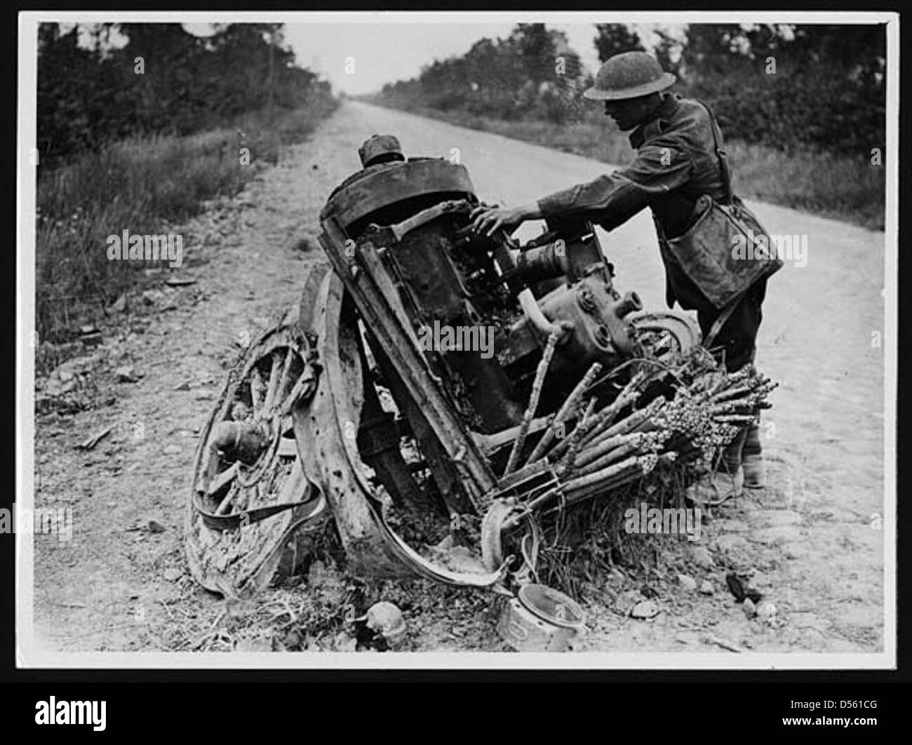 A direct hit on an ammunition lorry during World War I illustrates the ...