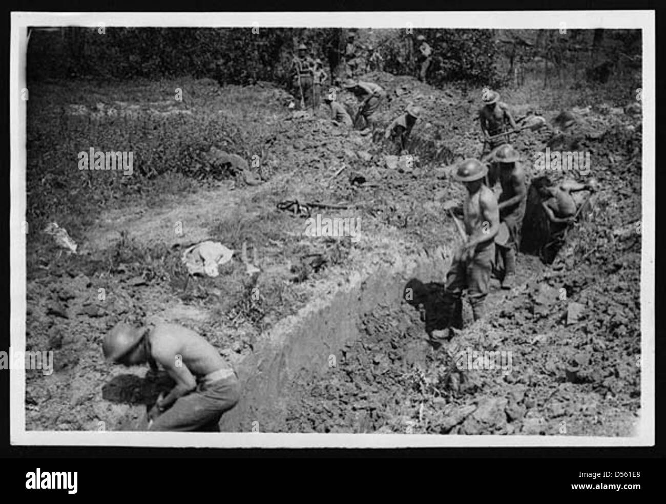 Ww1 frontline trench Black and White Stock Photos & Images - Alamy