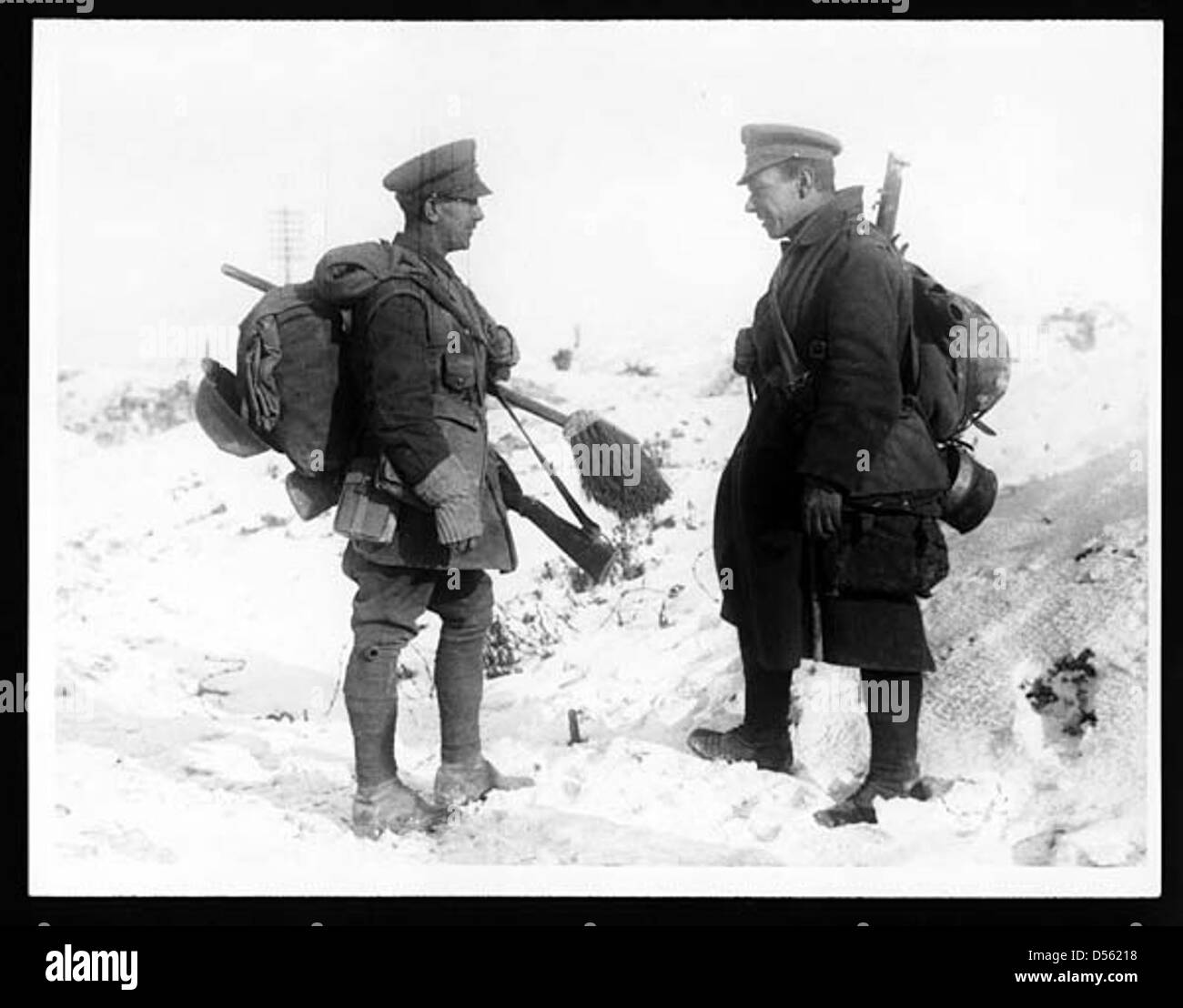 A discussion takes place behind the lines during World War I, where ...