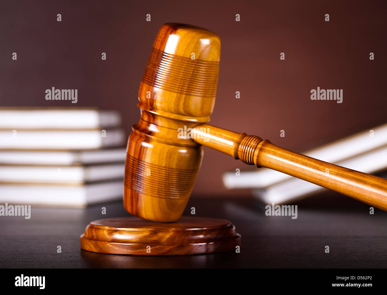 Judge gavel and old books Stock Photo - Alamy