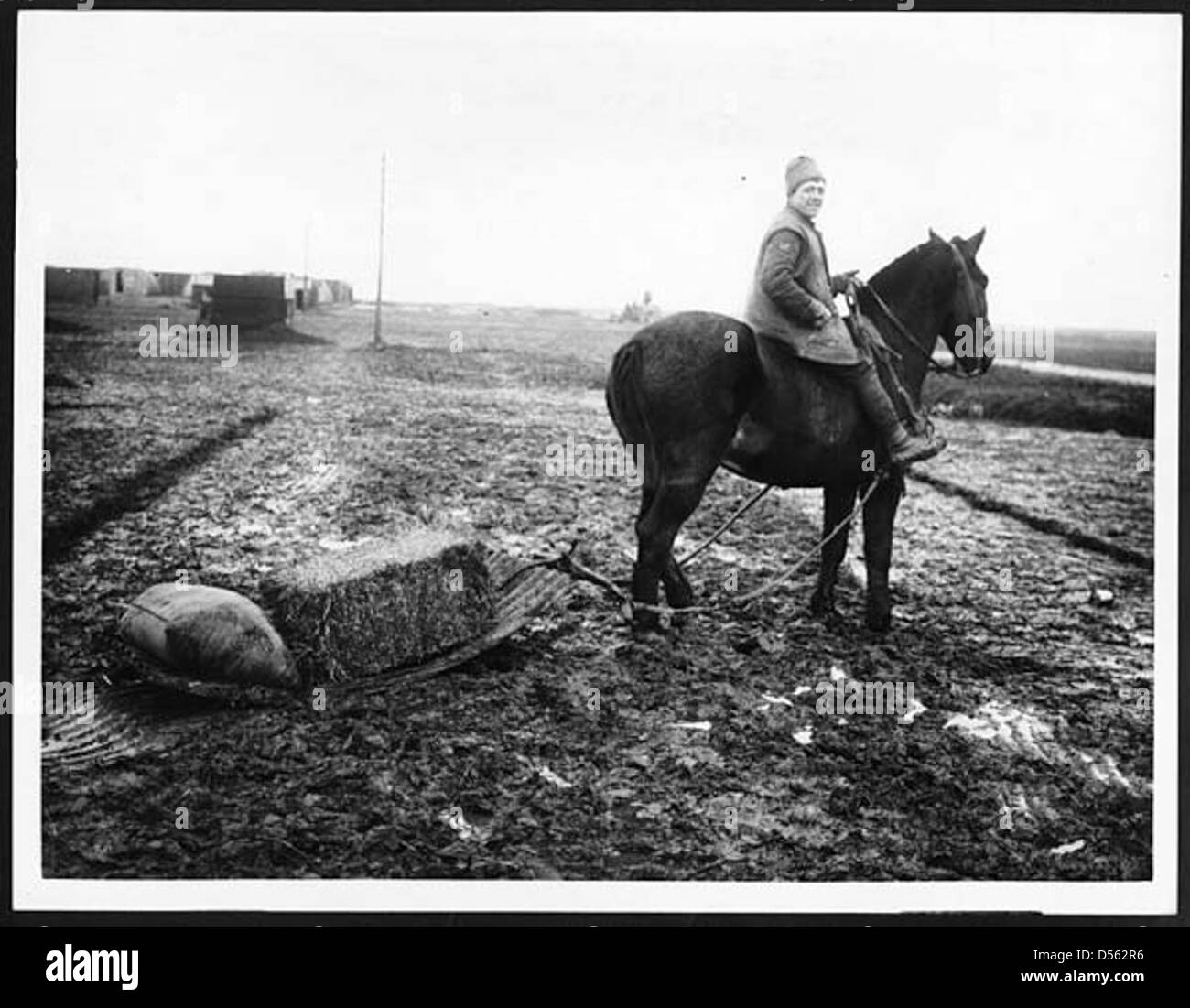 A skid used for transporting forage across the muddy terrain of World ...