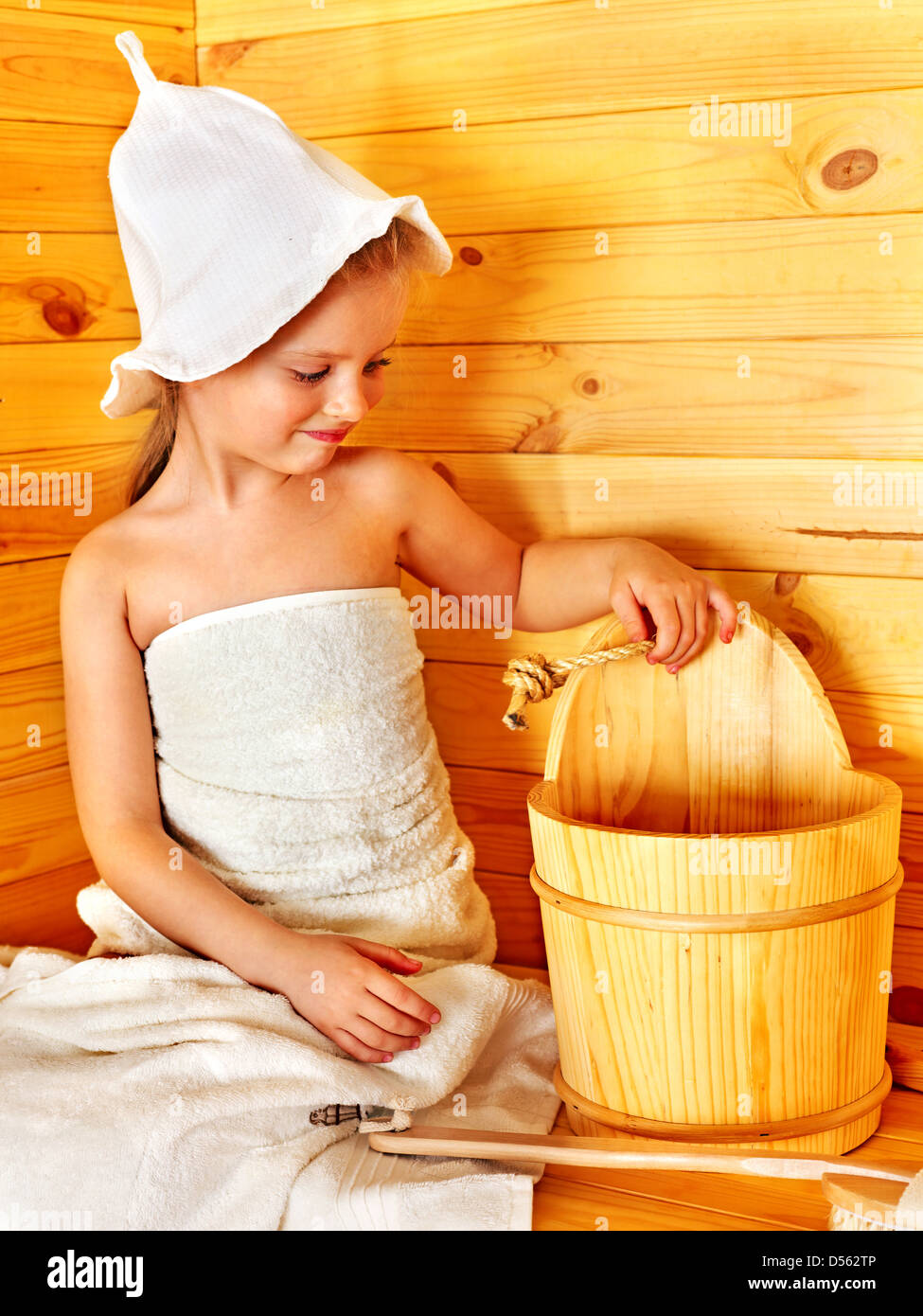 Happy Child Relaxing Sauna High Resolution Stock Photography and Images ...