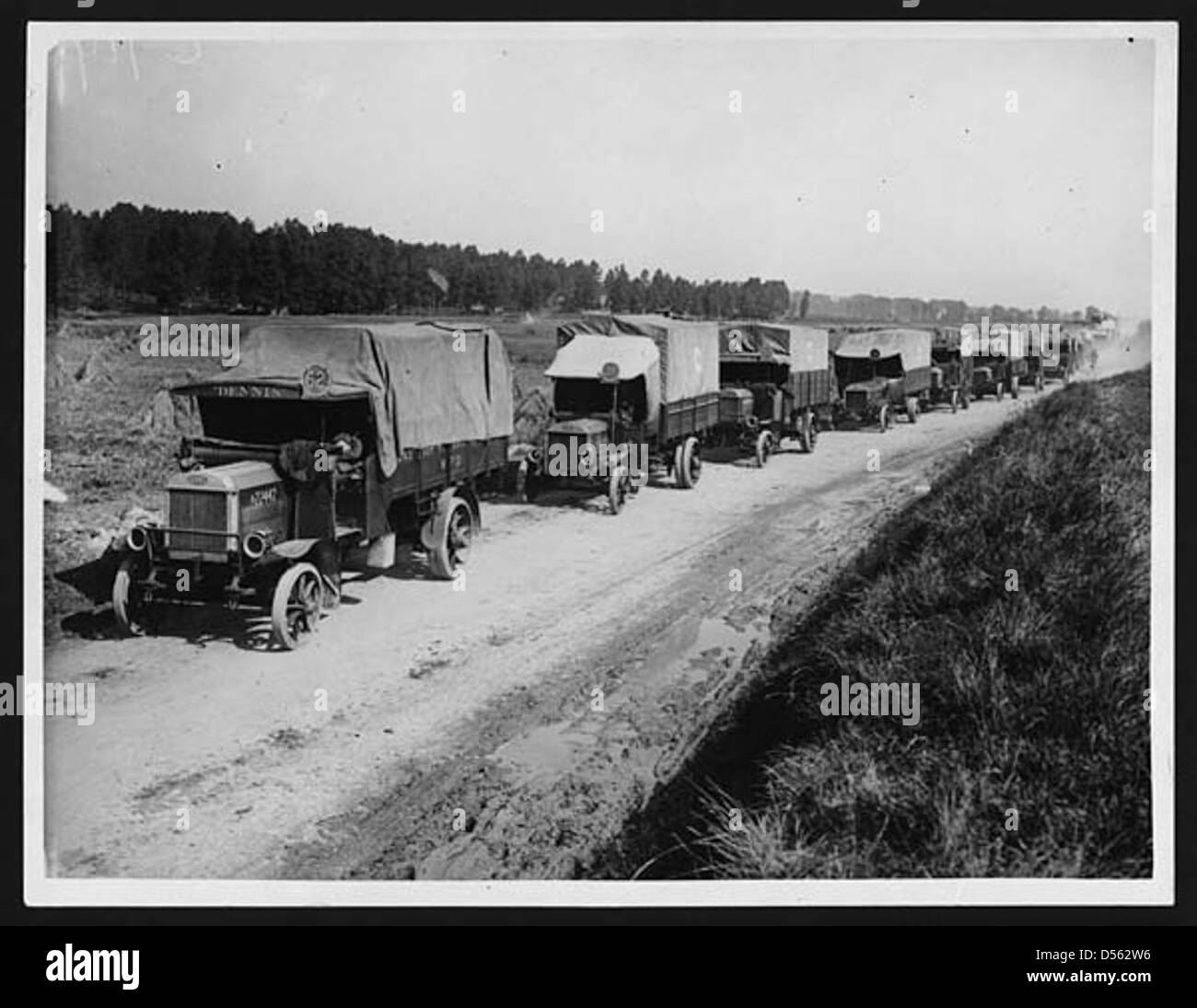 The ‘long white line’ refers to the continuous stretch of trenches or ...