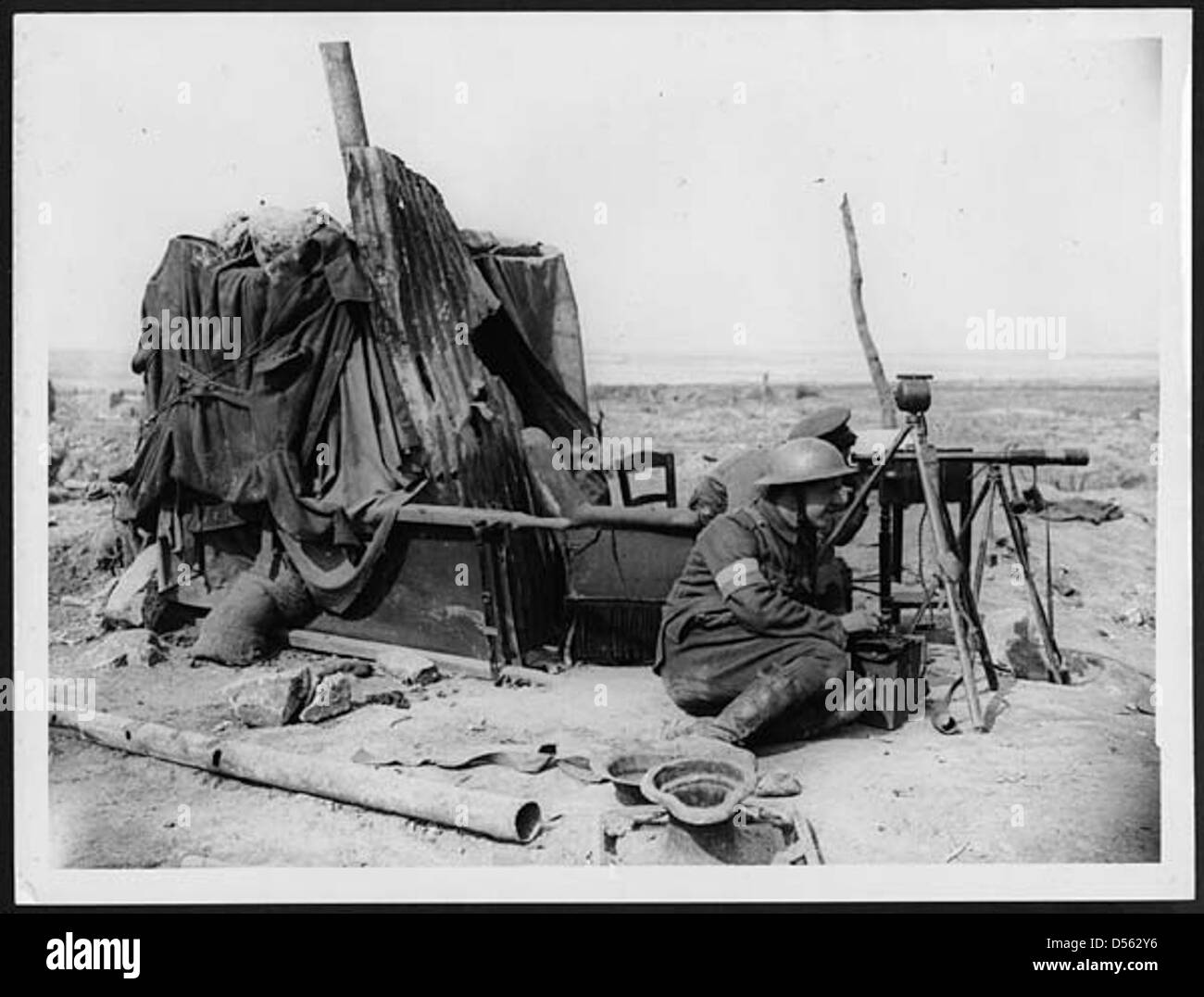 A signalling station set up during World War I to facilitate ...