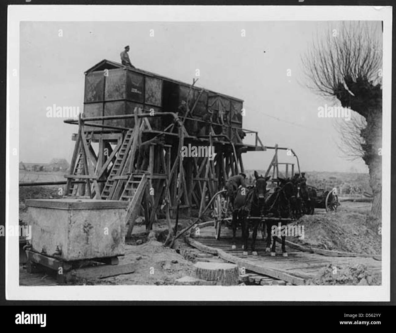 A large water depot during World War I provided essential water ...