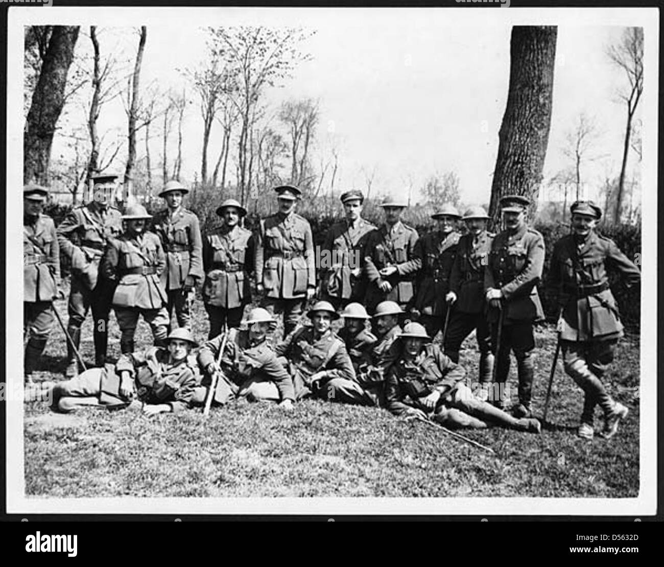 This image features officers of the Newfoundland Regiment during World ...