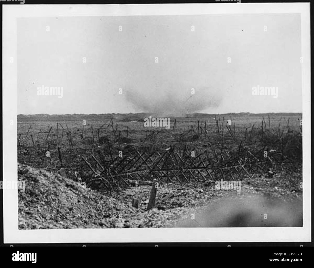 Shell bursting on the Boche line Stock Photo - Alamy