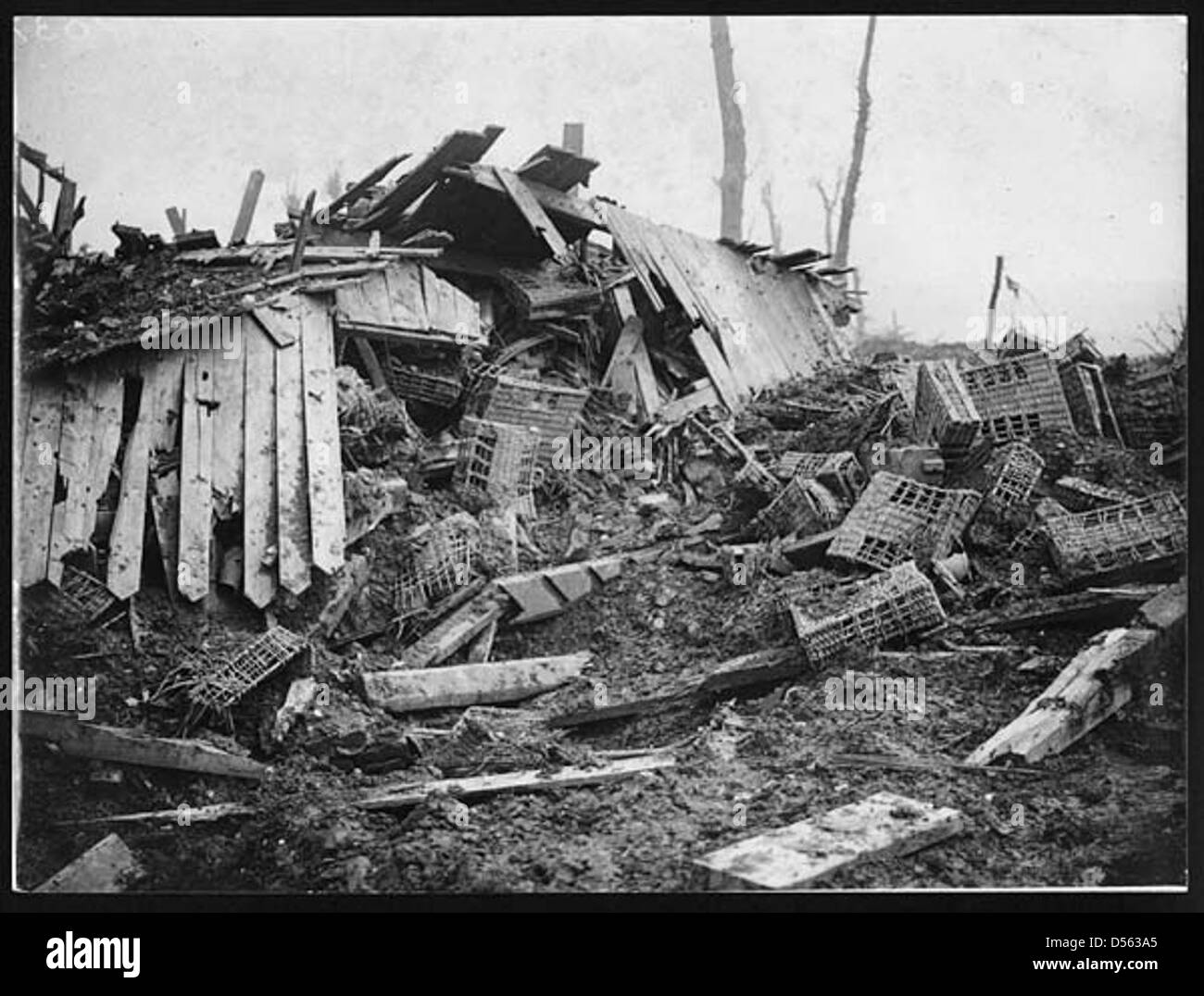 A strategic corner once used by German forces (Boche) to store ...