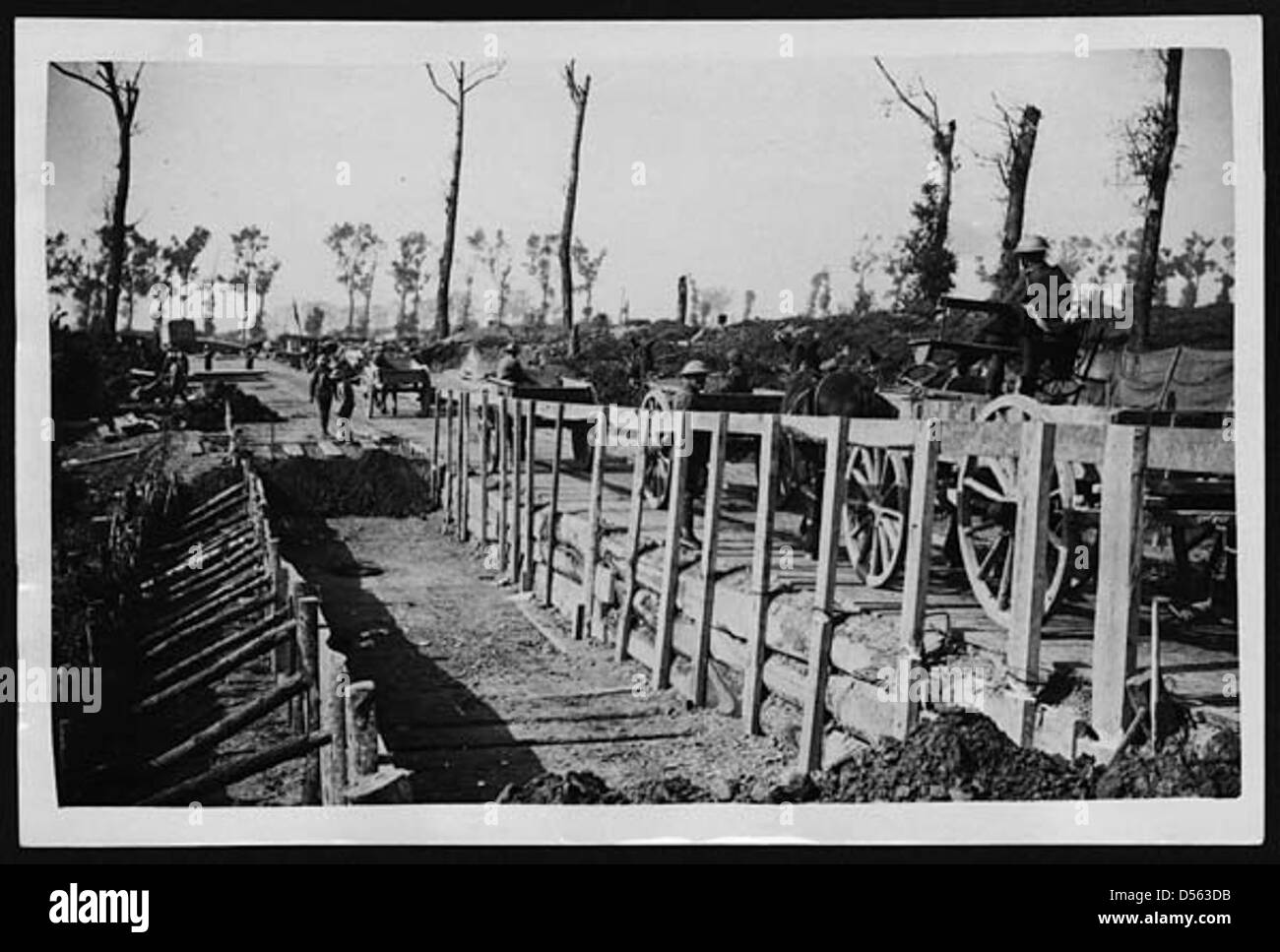 This image shows troops and supplies being transported toward the ...
