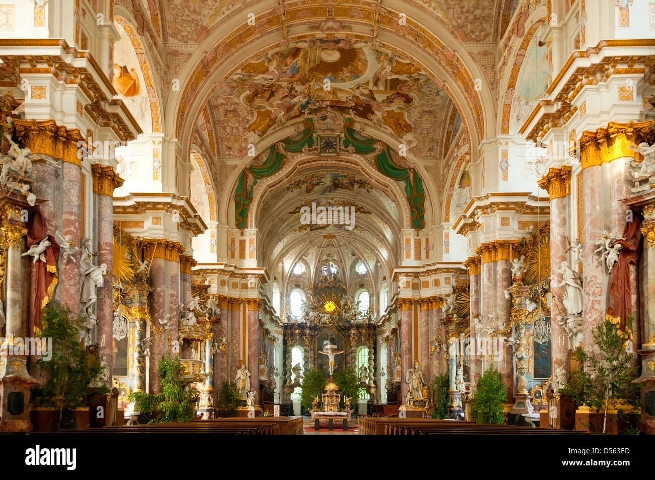 Inside Fuerstenfeld Abbey, Fuerstenfeldbruck, Bavaria, Germany Stock ...