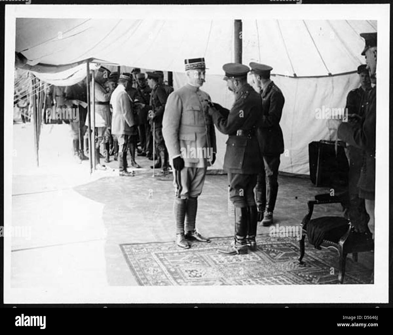 H.M. decorating General Petain Stock Photo - Alamy