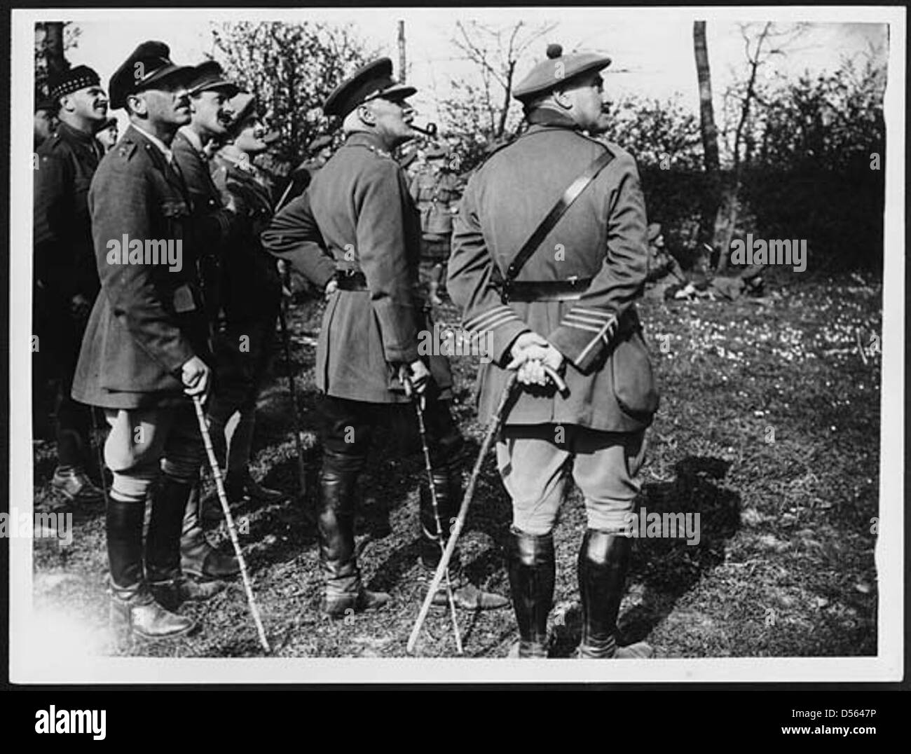 A Divisional Commander overseeing a military event during World War I ...