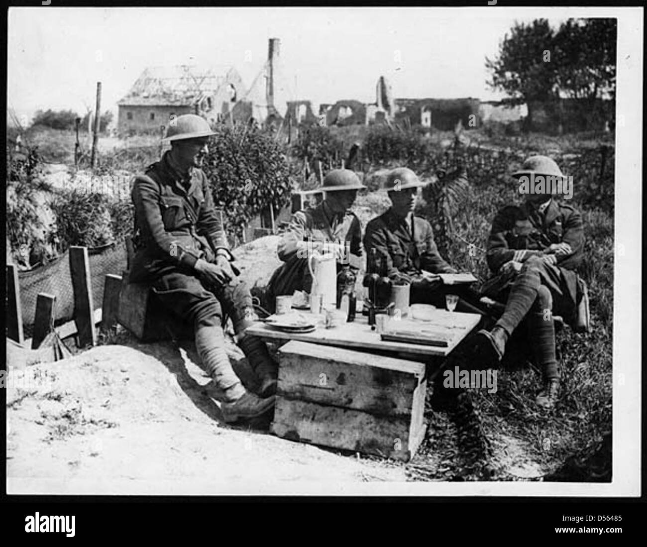 Military operations during ww1 Black and White Stock Photos & Images ...