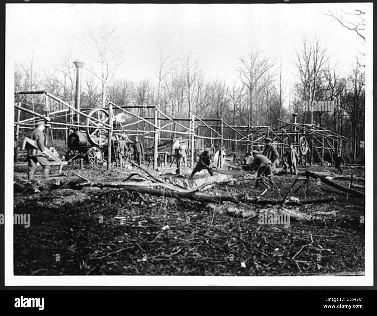 A sawmill is being constructed on the Western Front to supply lumber ...
