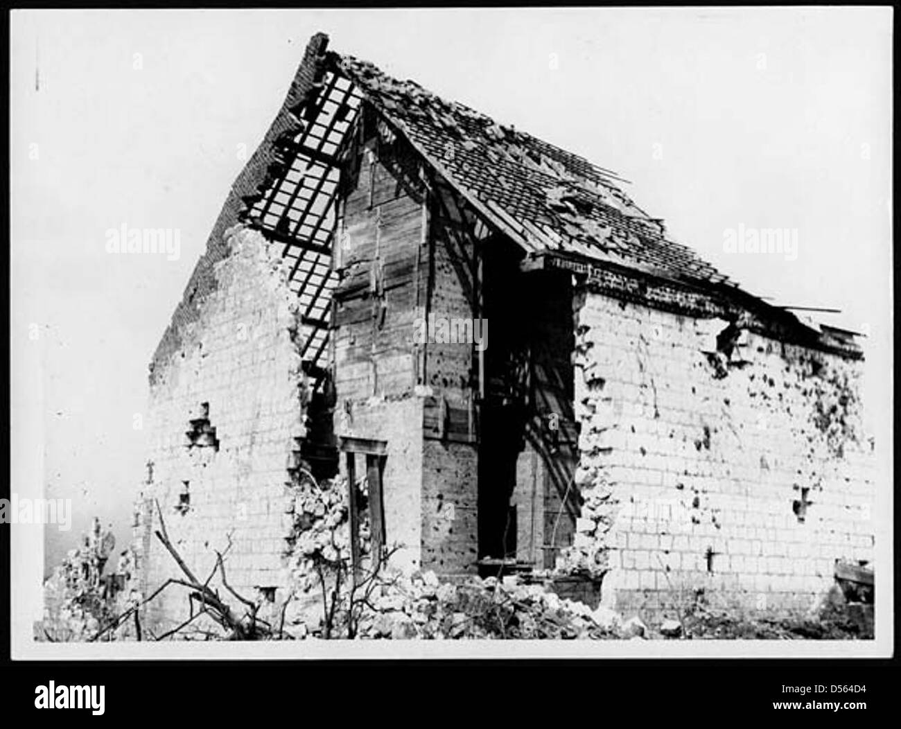 Wrecked house Black and White Stock Photos & Images - Alamy