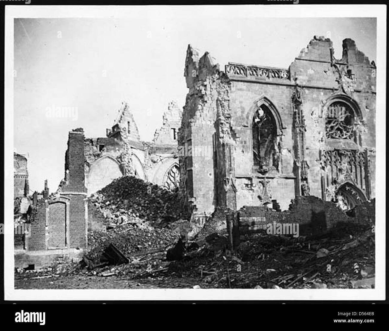 The church in Peronne was heavily damaged during World War I ...
