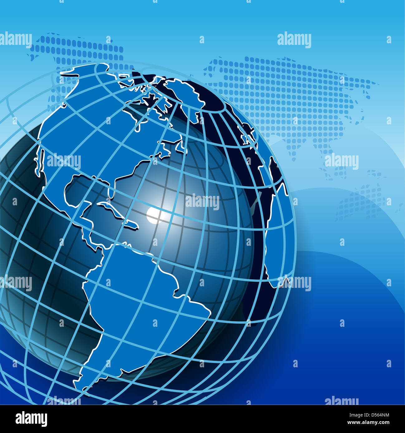 illustration texture globe on net like blue background Stock Photo - Alamy