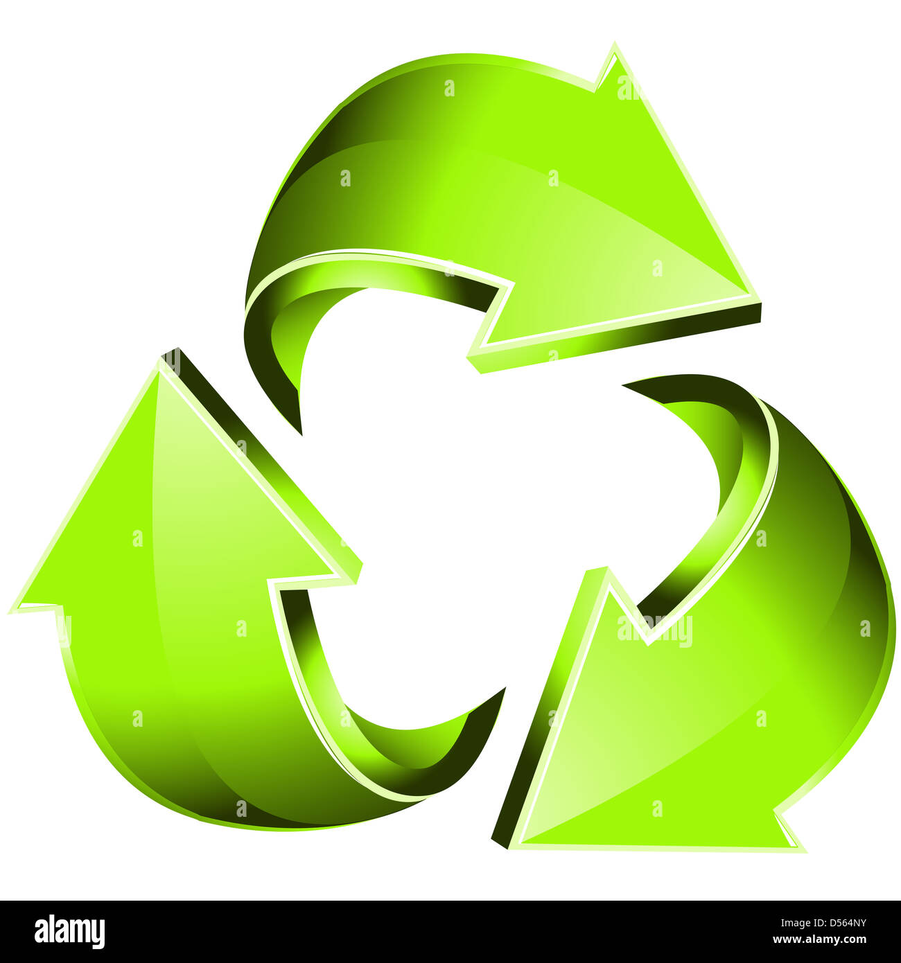 Illustration, three green arrows on white background Stock Photo - Alamy