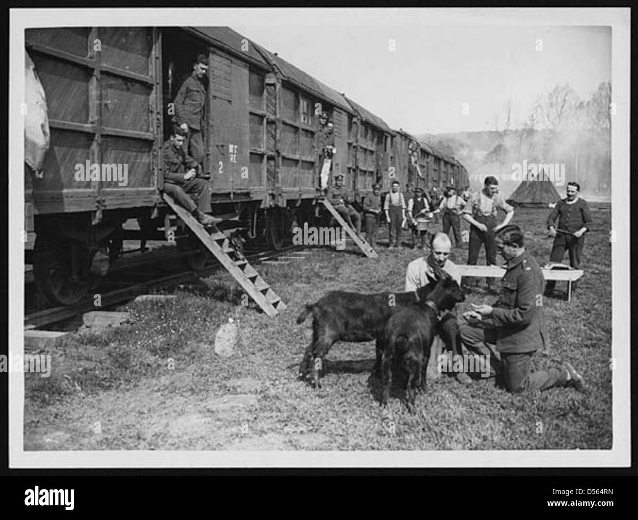 Mobile barracks designed for railway use during World War I provided ...