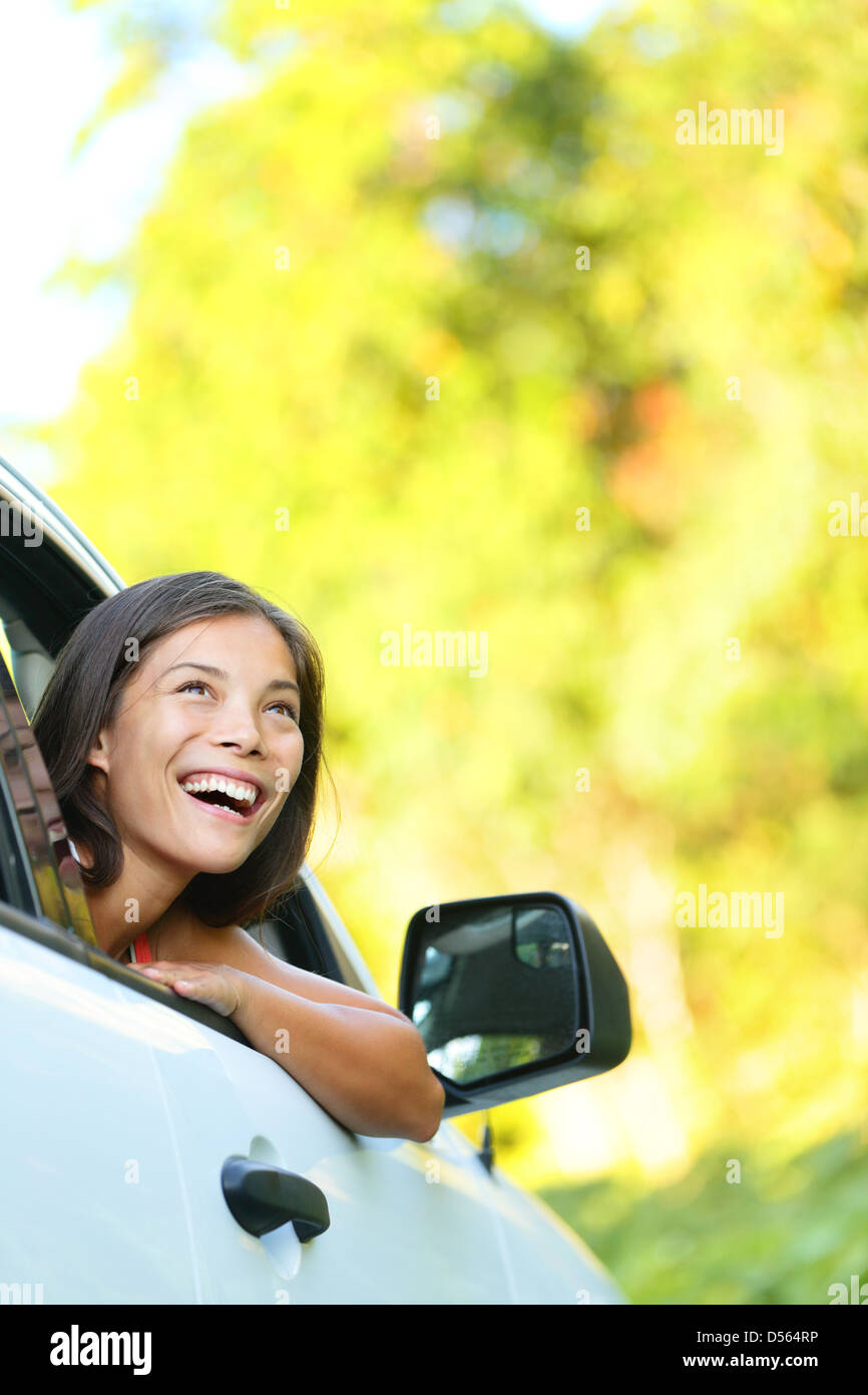 Face outside car window hi-res stock photography and images - Alamy
