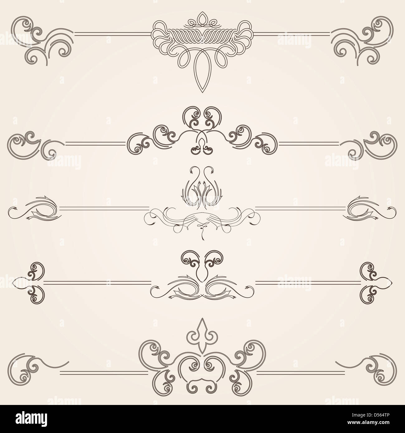 illustration of a set of design elements Stock Photo - Alamy
