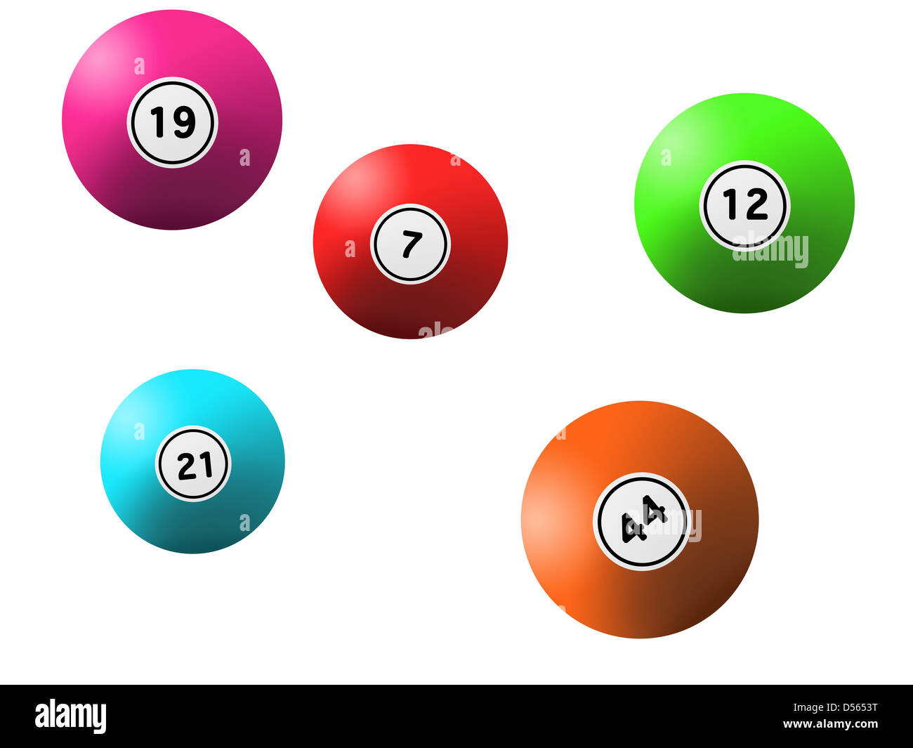 Lotto balls isolated against a white background Stock Photo - Alamy