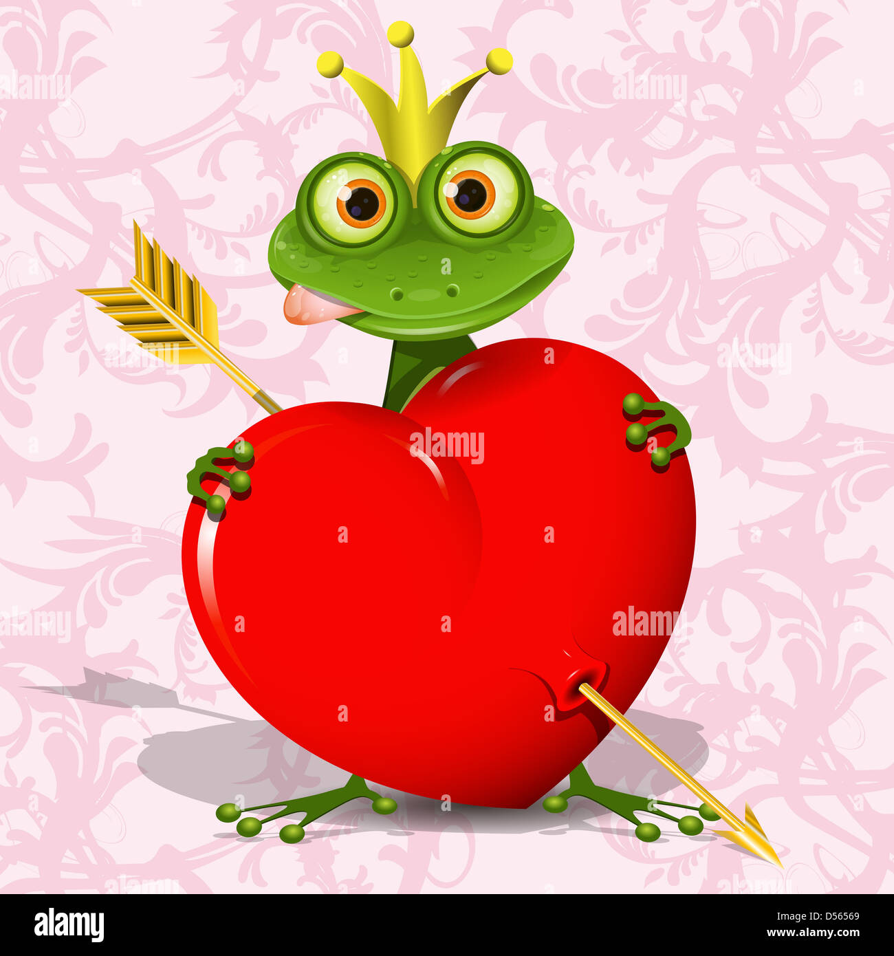 Valentine frog love illustration hi-res stock photography and images ...