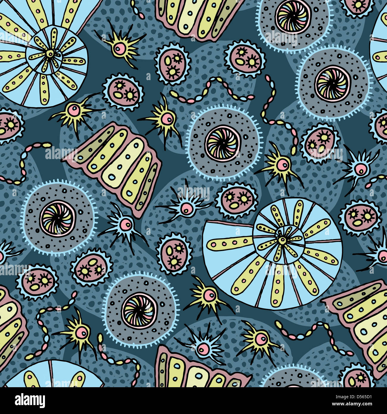 Seamless geometric pattern / Sea shells Stock Photo - Alamy