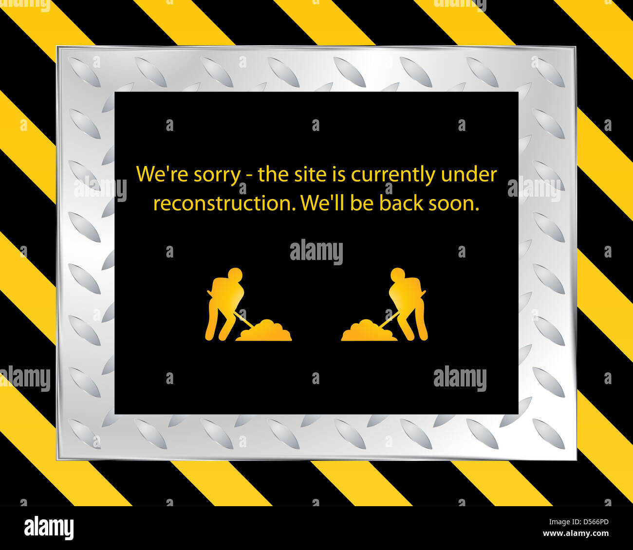 website under construction - vector Stock Photo - Alamy