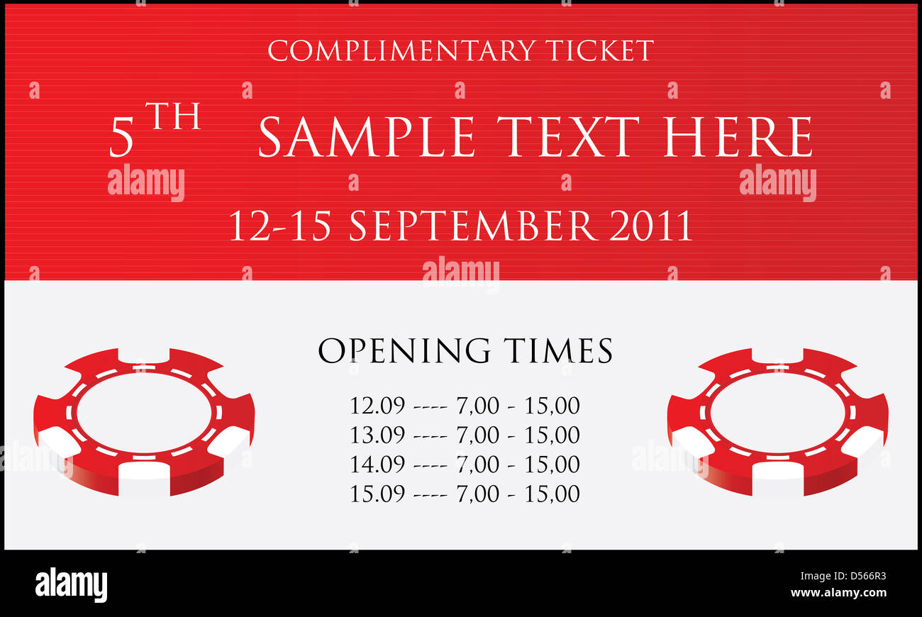 Isolated event ticket Stock Photo - Alamy