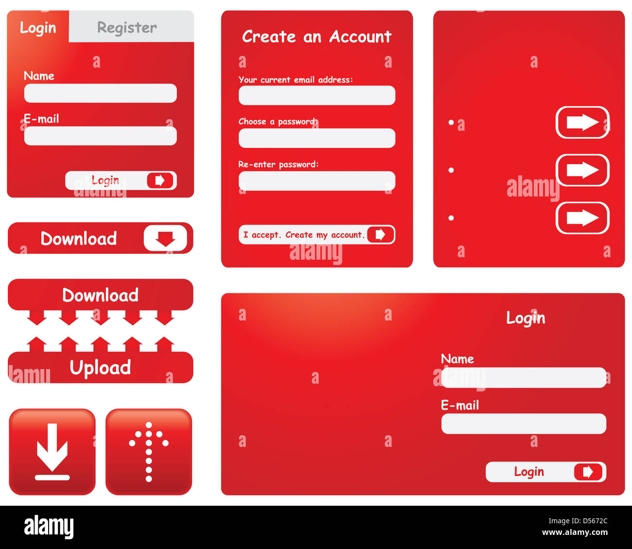 Vector website forms Stock Photo - Alamy