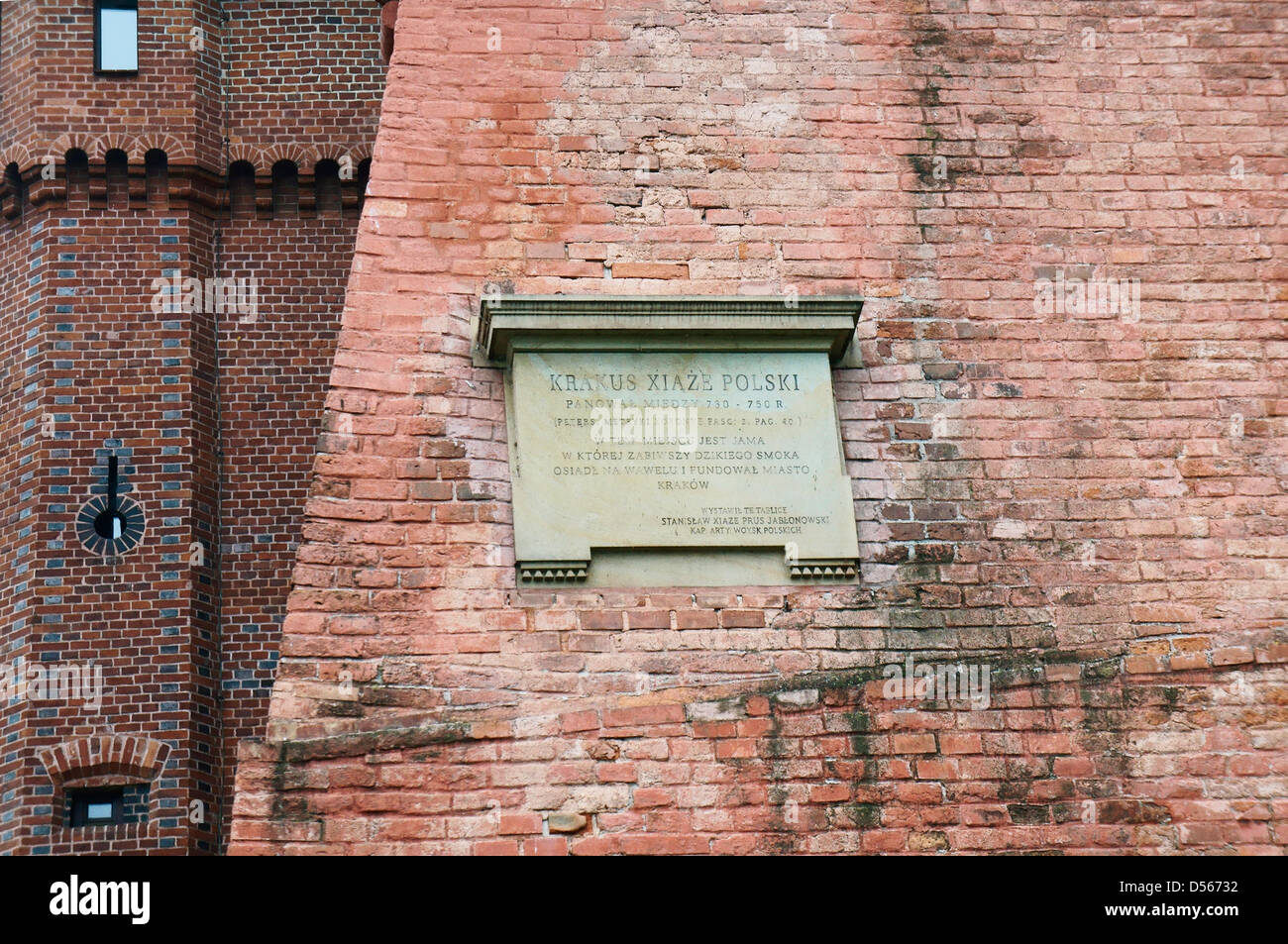 KRAKUS XIAZE POLSKI Memorial plaque to prince Krak founder Krakow ...