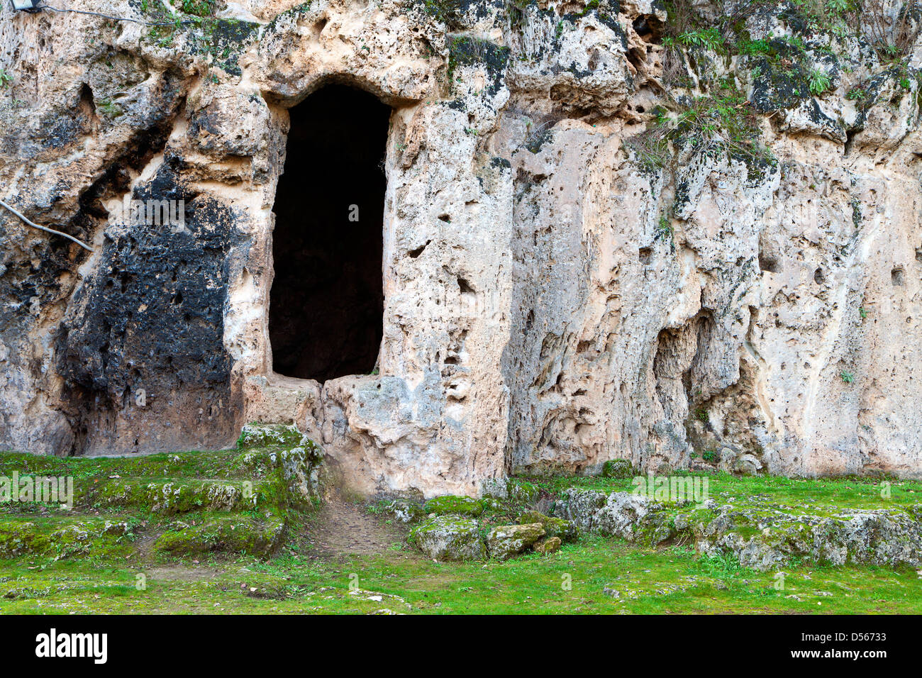 Aristoteles ancient school and the Nymphaeum of Mieaza near Naousa city ...