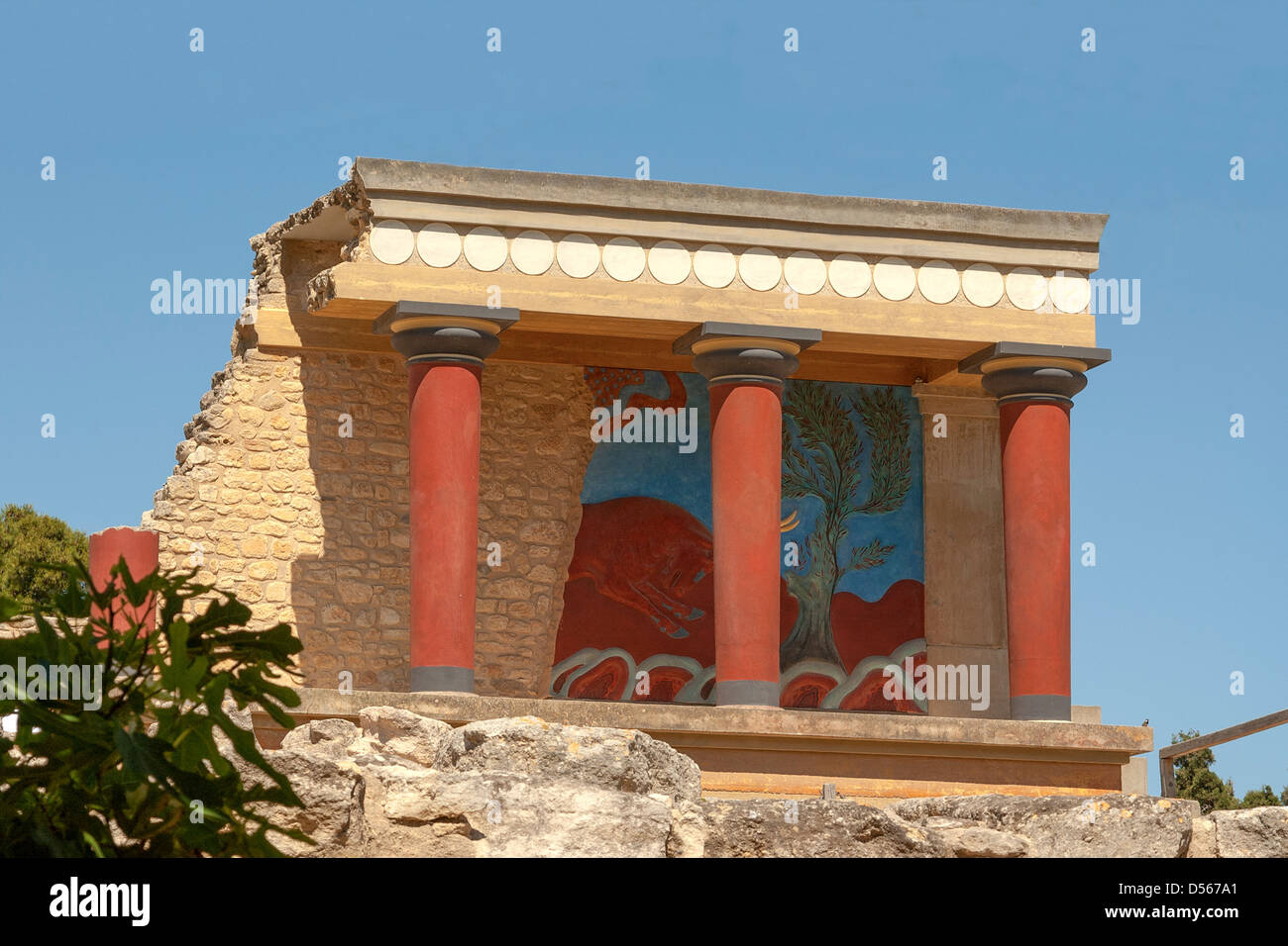 Reconstructed Royal Palace, Knossos, Crete, Greece Stock Photo - Alamy