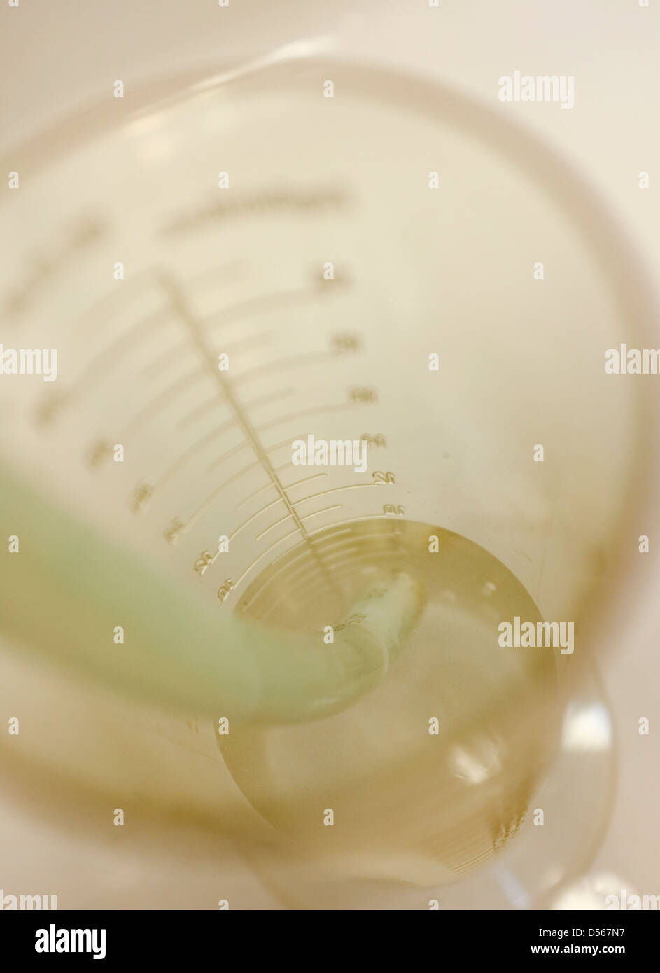 Graduated measuring cylinder used in hi-res stock photography and ...