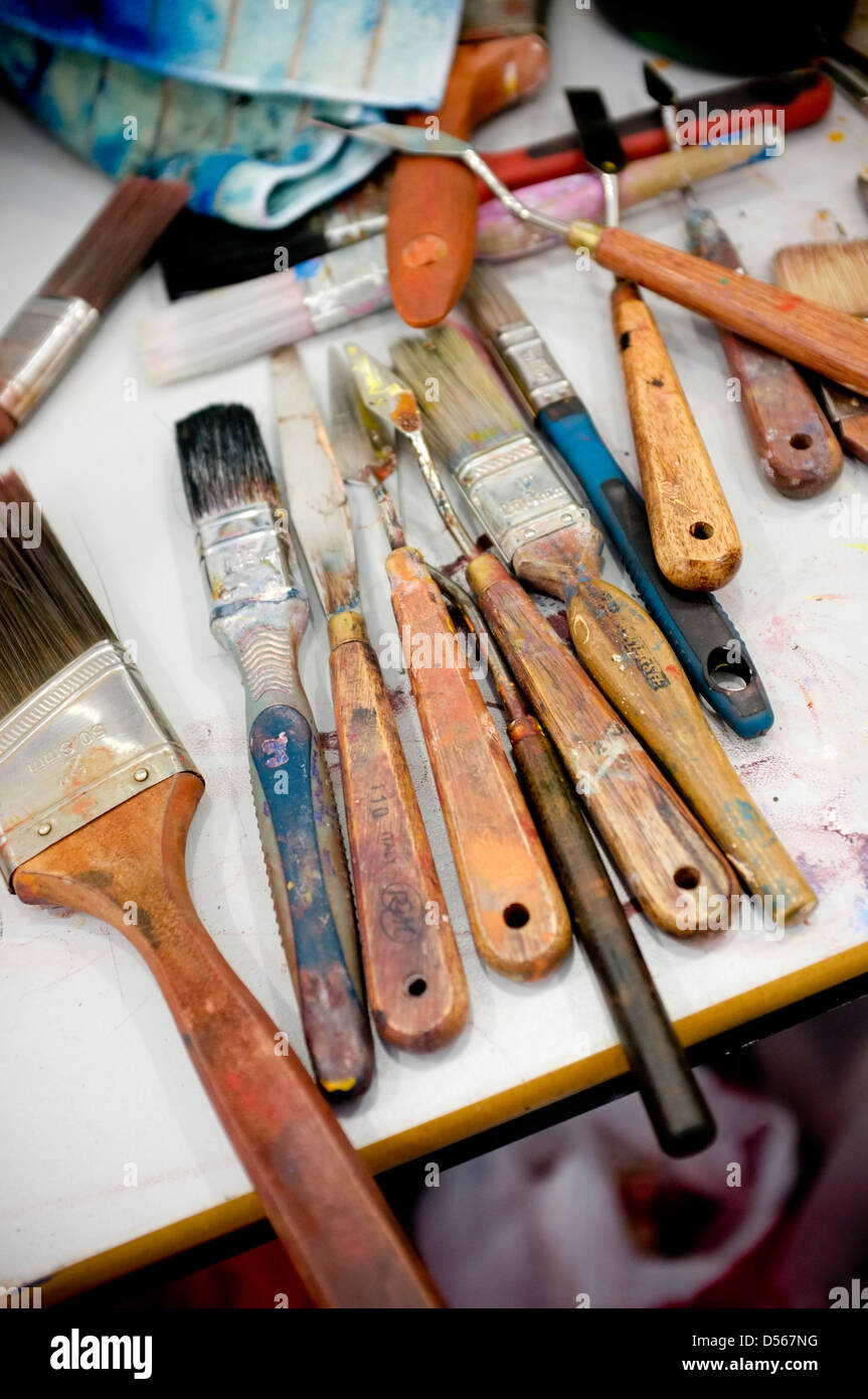 Art work and creative studio items Stock Photo - Alamy